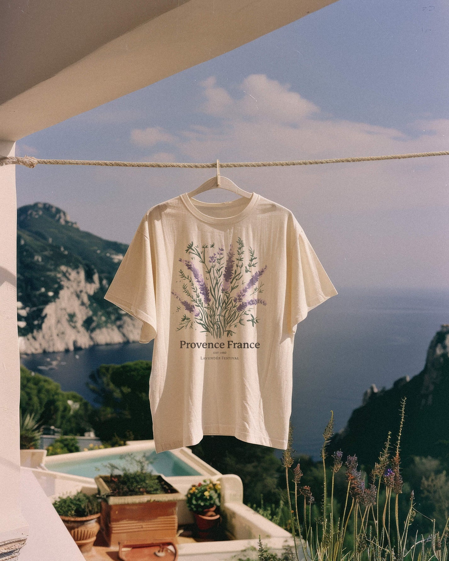 Provence France Lavender Festival Graphic T-Shirt – The Palms Club LA